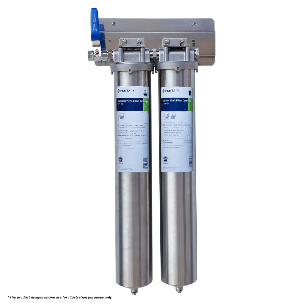 Buy BUBBLE Filter Twin 20" Stainless Steel Housing System c/w P1 20 ...